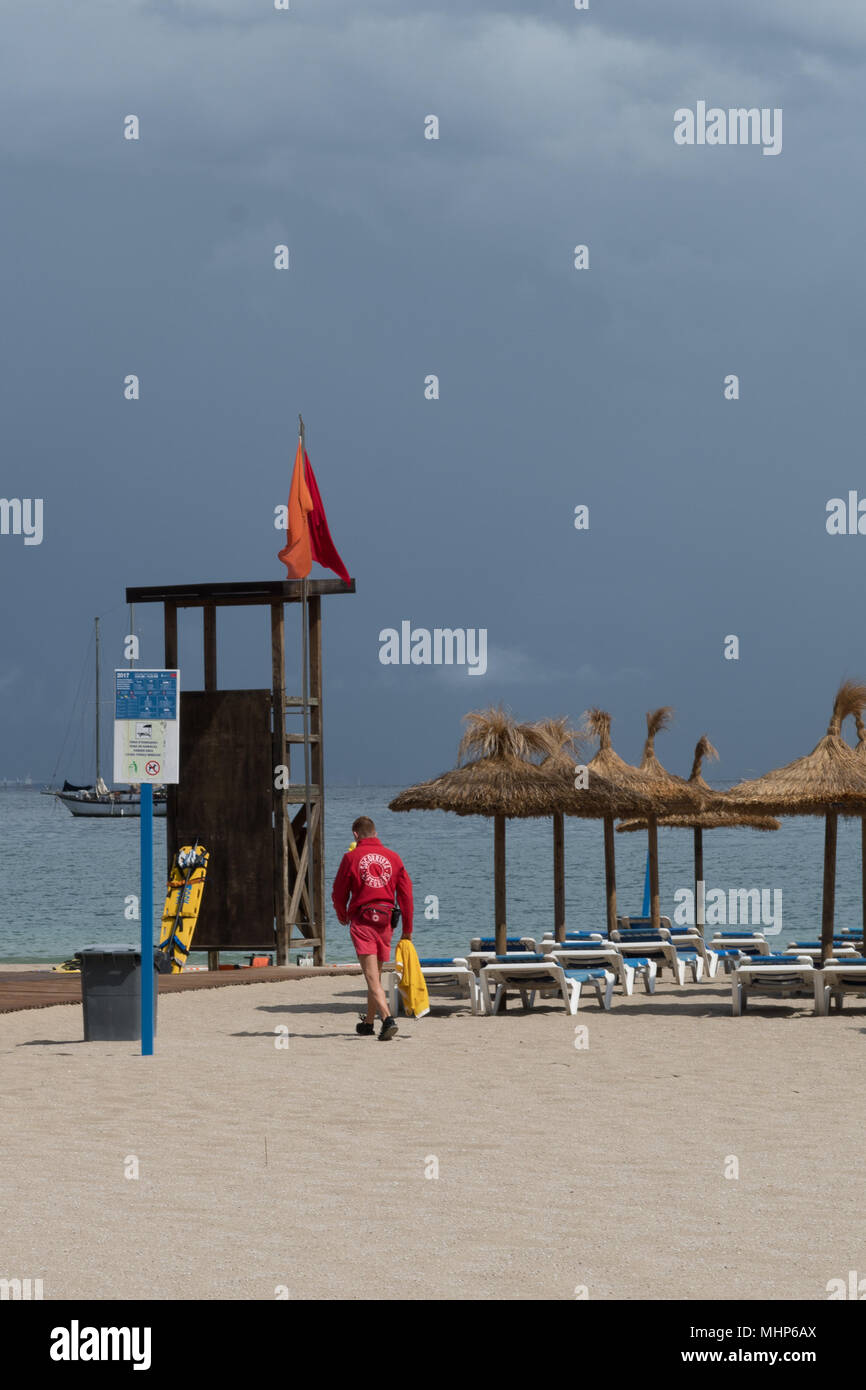 Rain beach spain hi-res stock photography and images - Alamy