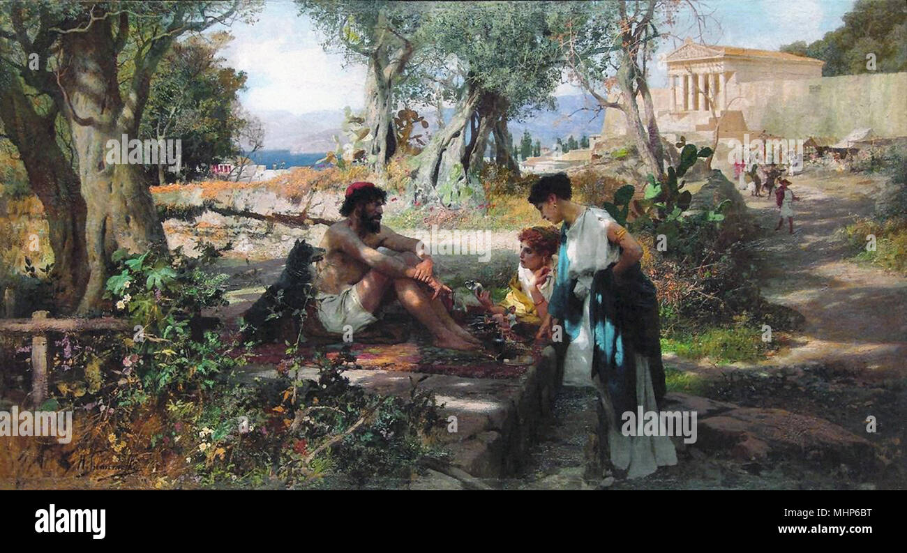 Siemiradzki Henryk Ippolitovich - the Greek Vendor Stock Photo - Alamy