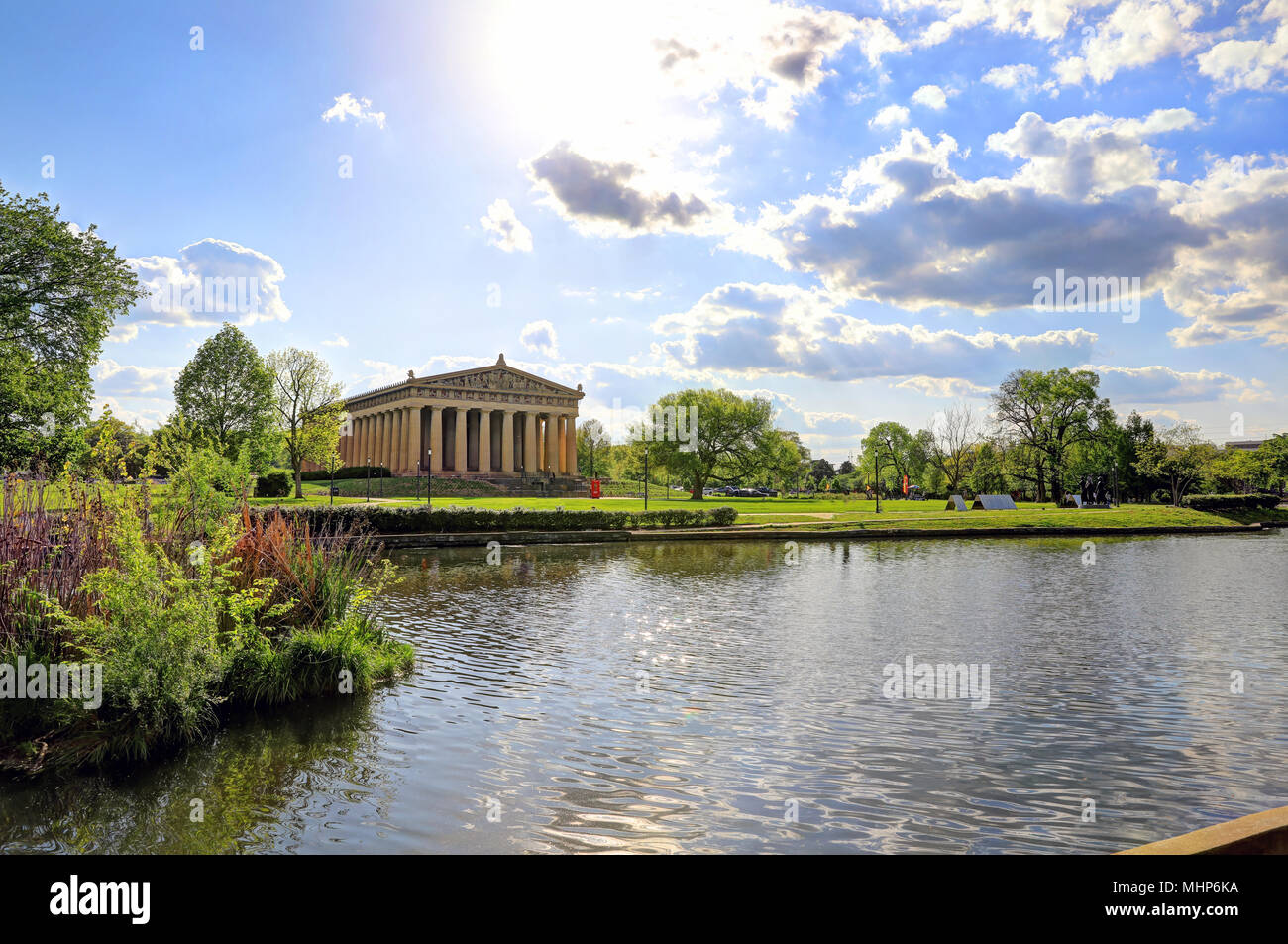 The Parthenon in Nashville, Tennessee is a full scale replica of the original Parthenon in ...