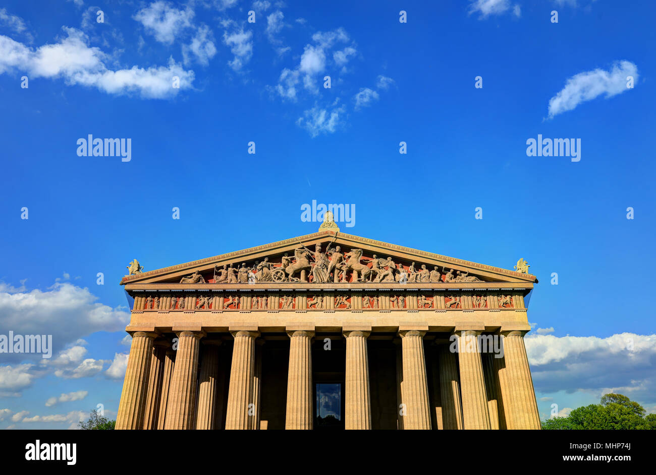 The Parthenon in Nashville, Tennessee is a full scale replica of the ...