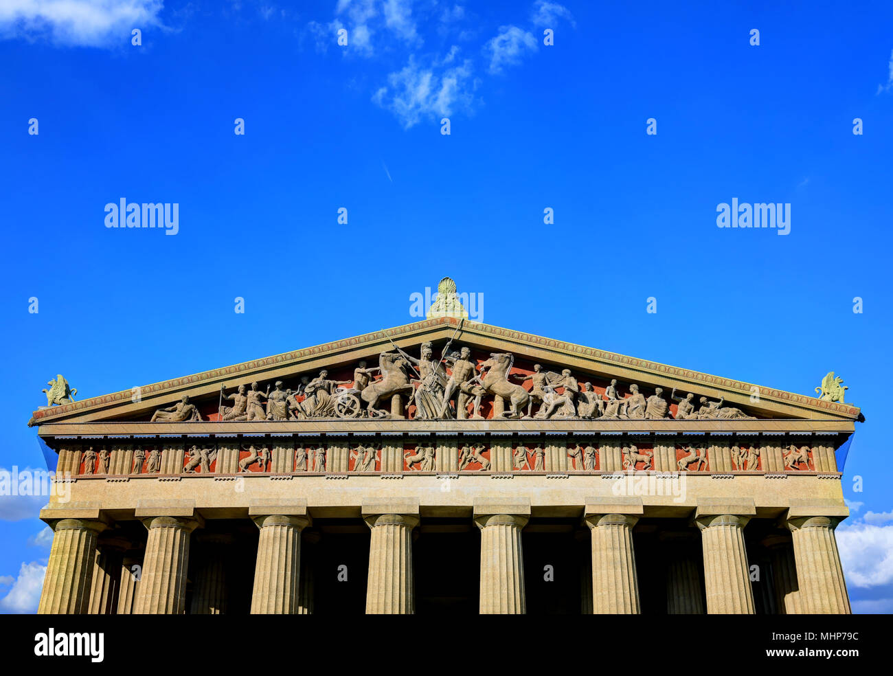 The Parthenon in Nashville, Tennessee is a full scale replica of the ...