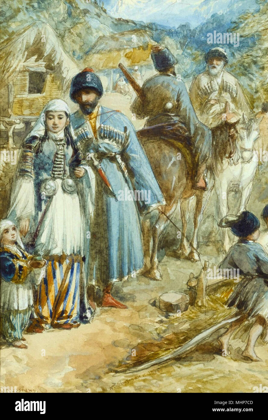 Simpson William - Circassia. Teherkess of the Soubash Stock Photo - Alamy