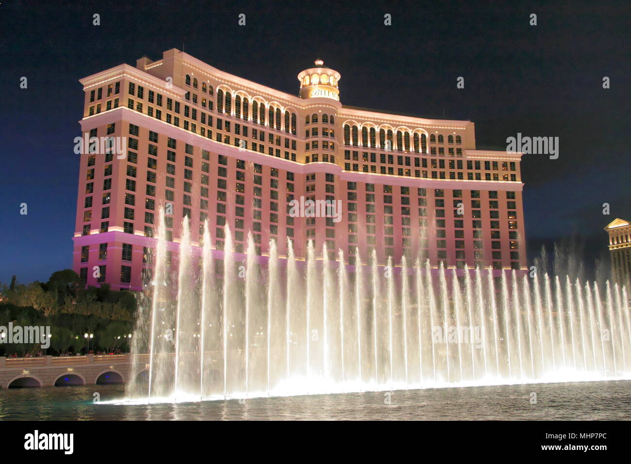 Bellagio Hotel and fountains Las Vegas Nevada USA Stock Photo - Alamy