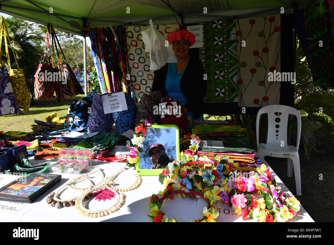RAROTONGA, COOK ISLANDS - AUGUST 19 2017 - Punanga Nui Cultural Market ...