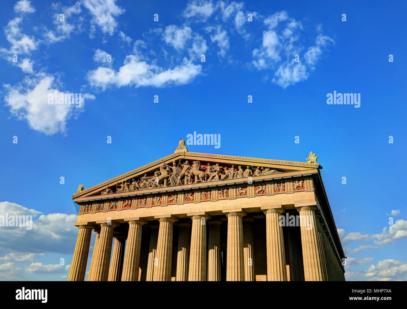 The Parthenon in Nashville, Tennessee is a full scale replica of the original Parthenon in ...