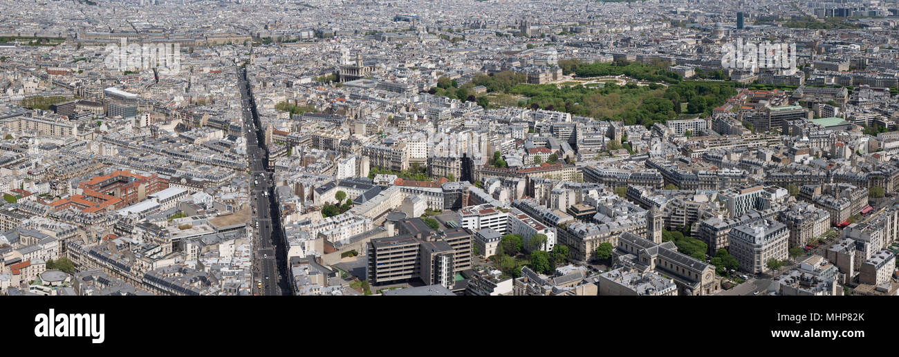 paris cityscape aerial landscape huge panorama Stock Photo - Alamy