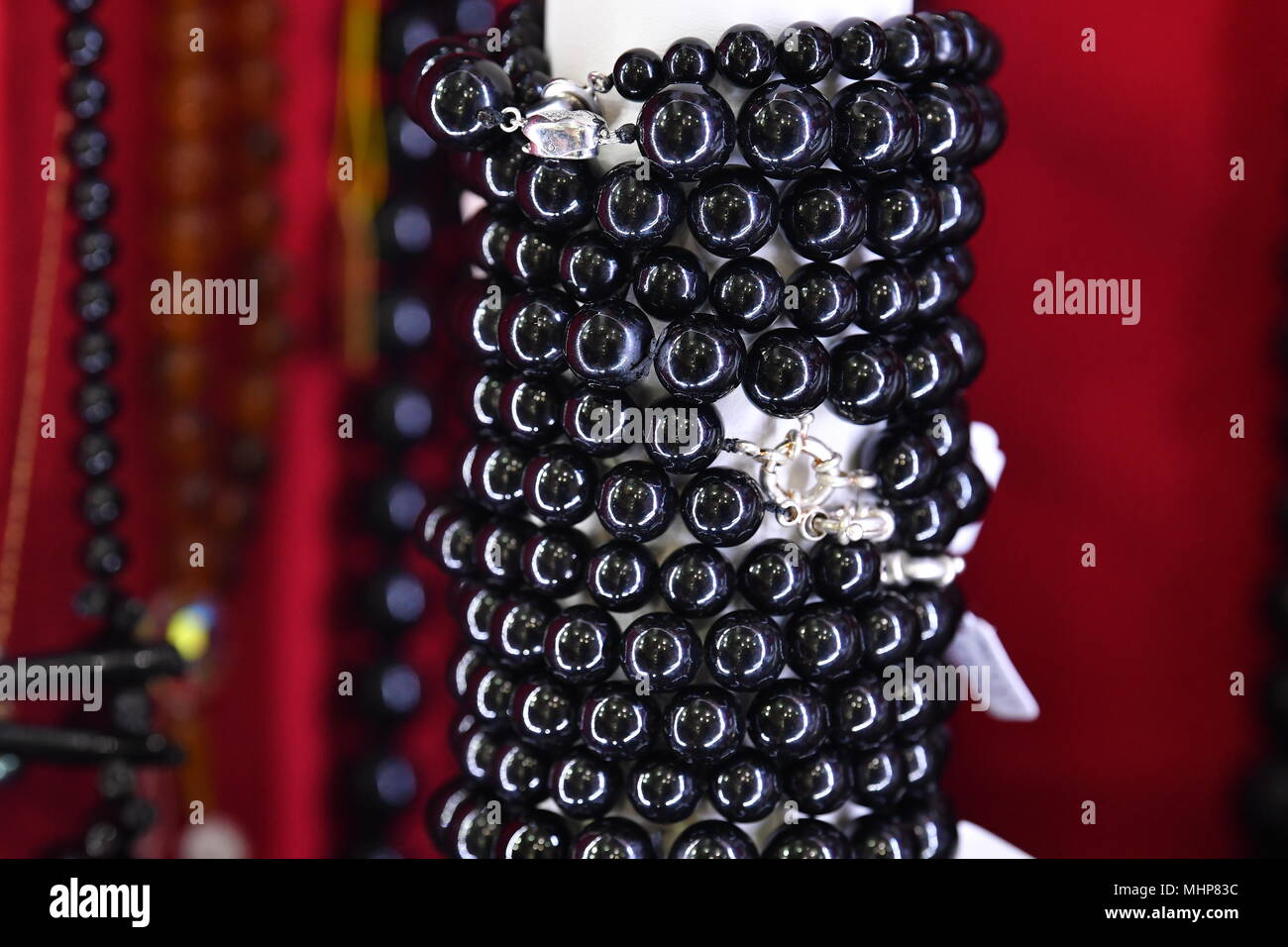 many black pearls in polynesia cook islands Stock Photo - Alamy