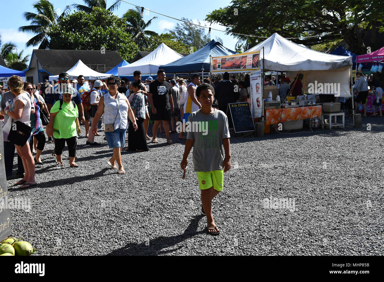 RAROTONGA, COOK ISLANDS - AUGUST 19 2017 - Punanga Nui Cultural Market ...