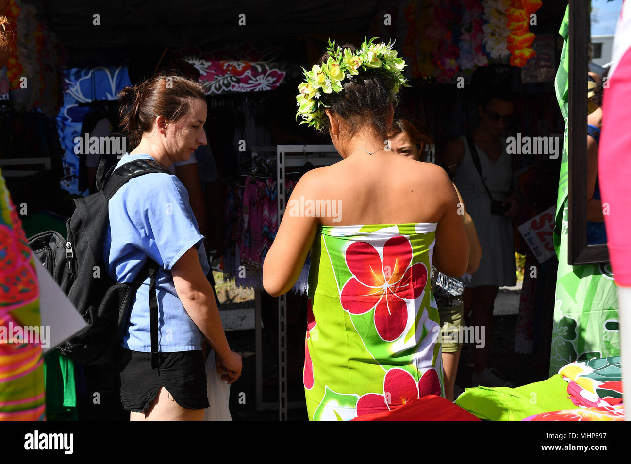 RAROTONGA, COOK ISLANDS - AUGUST 19 2017 - Punanga Nui Cultural Market ...