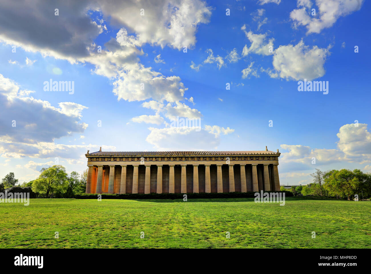 The Parthenon in Nashville, Tennessee is a full scale replica of the original Parthenon in ...