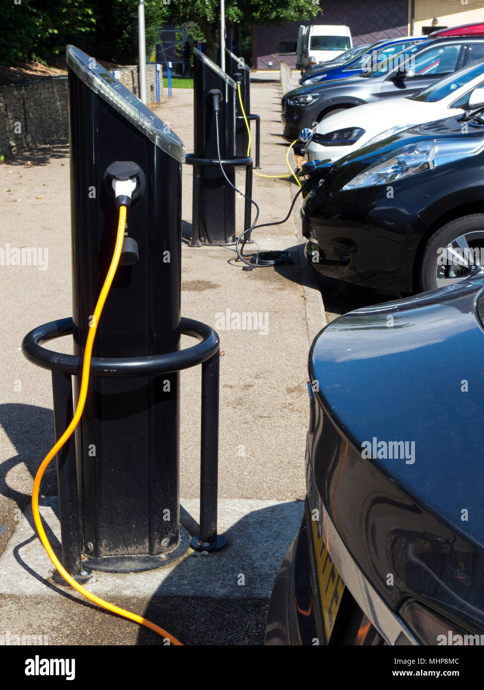 Electric vehicle charging point Stock Photo - Alamy