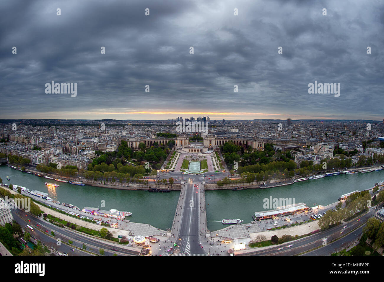 Paris night view cityscape landscape Stock Photo - Alamy