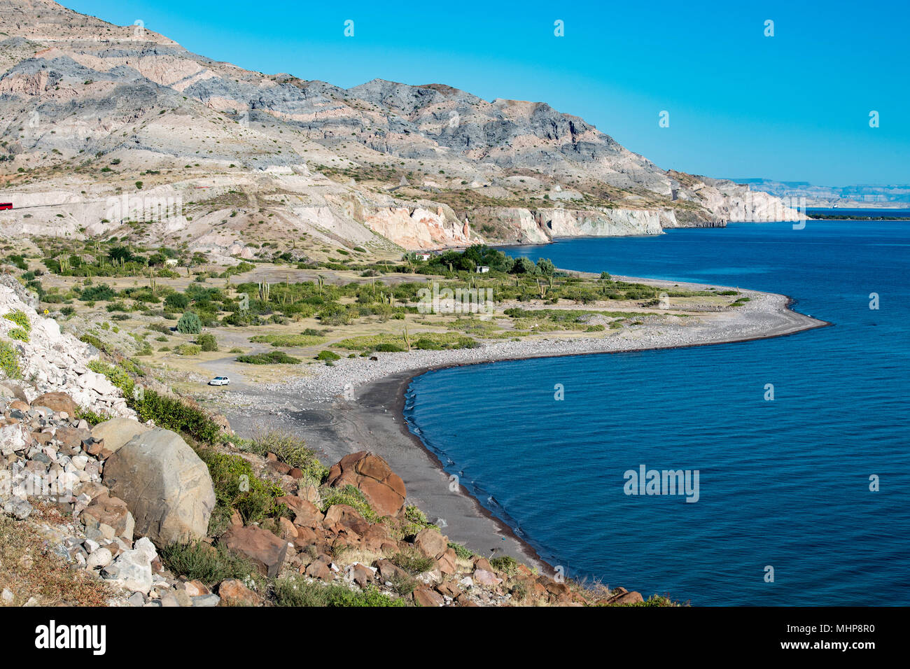 Baja California desert and ocean landscape view panorama Stock Photo ...
