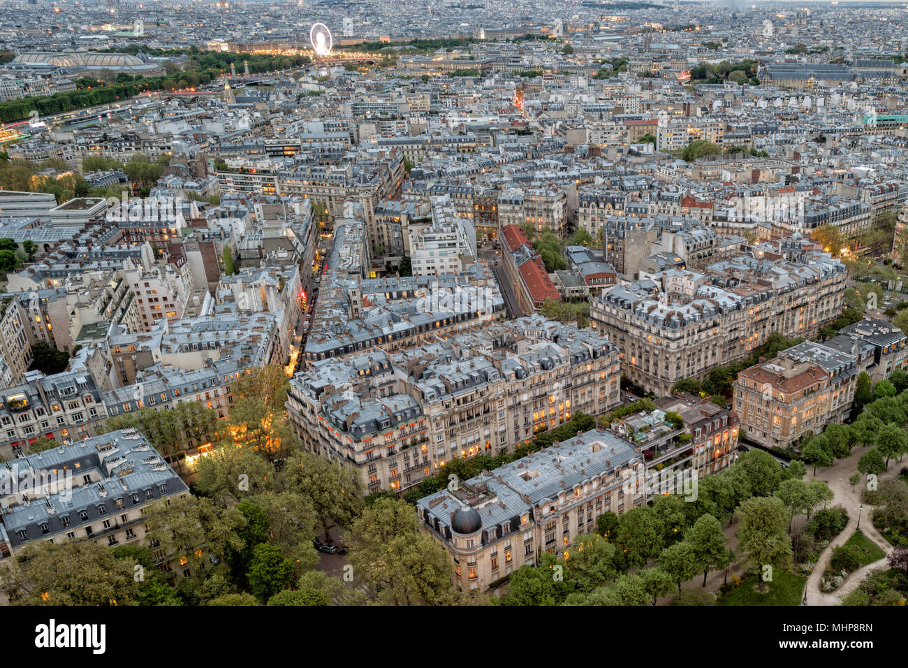 Paris night view cityscape landscape Stock Photo - Alamy