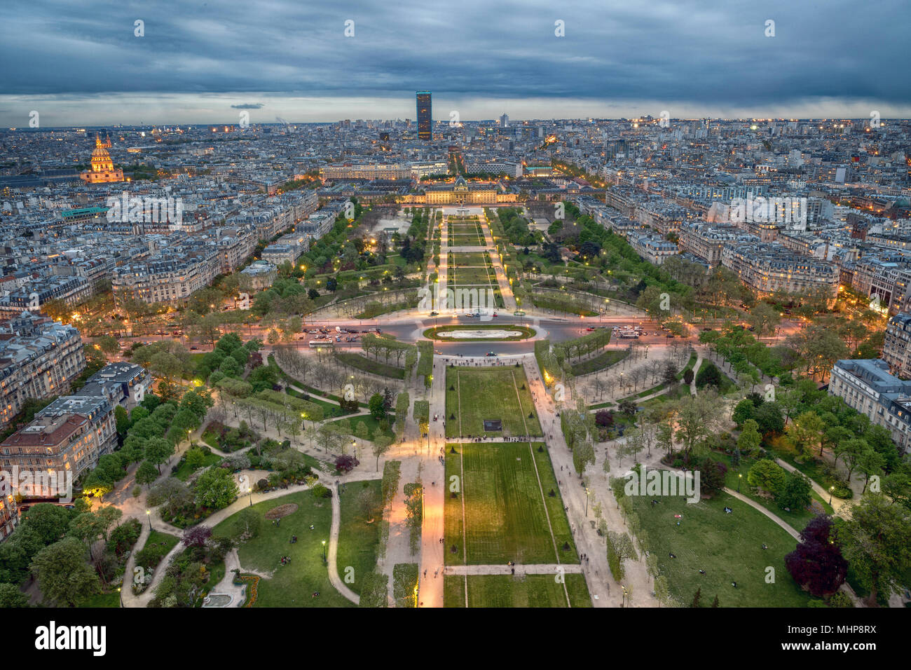 Paris night view cityscape landscape Stock Photo - Alamy