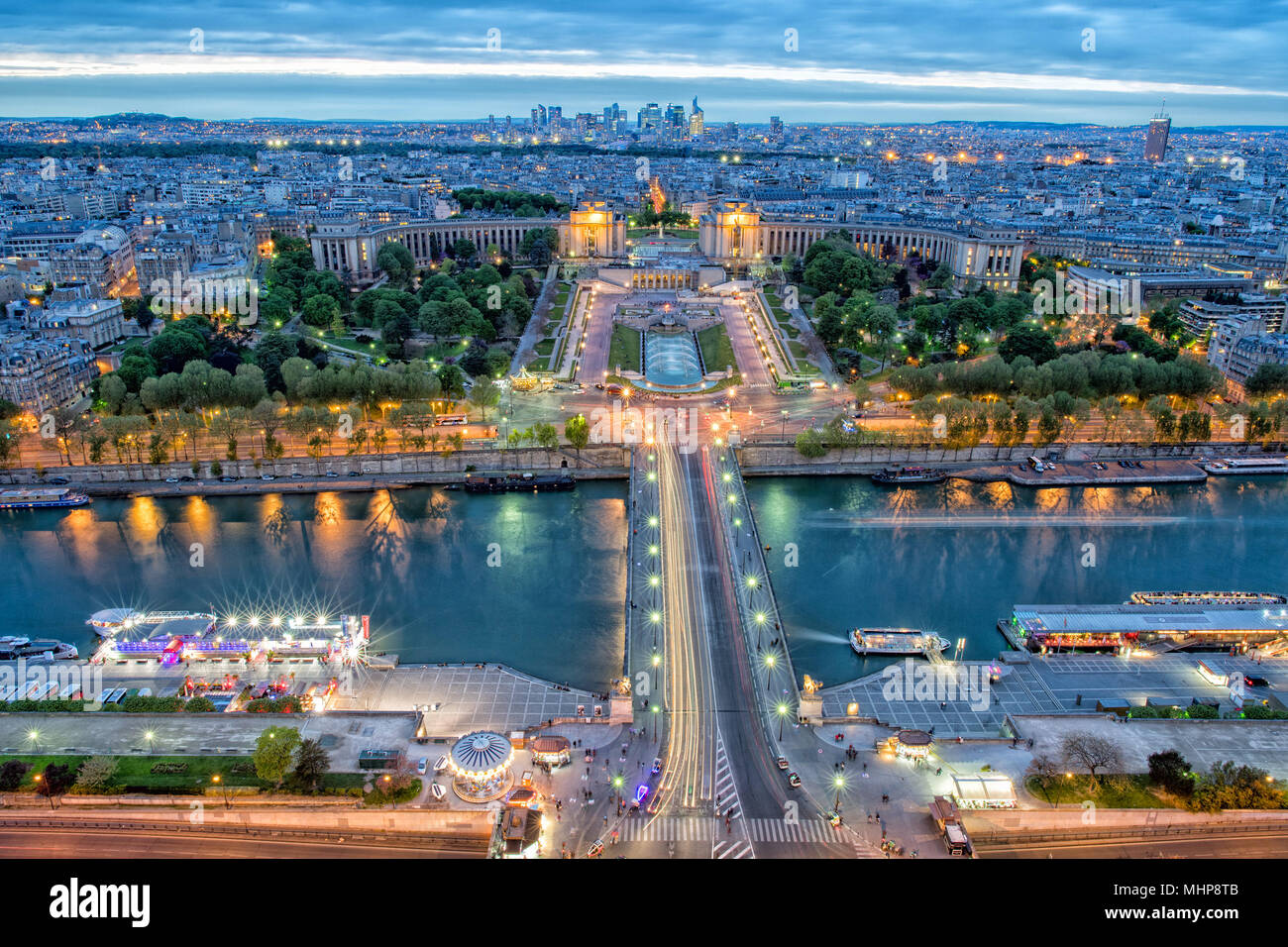 Paris night view cityscape landscape Stock Photo - Alamy