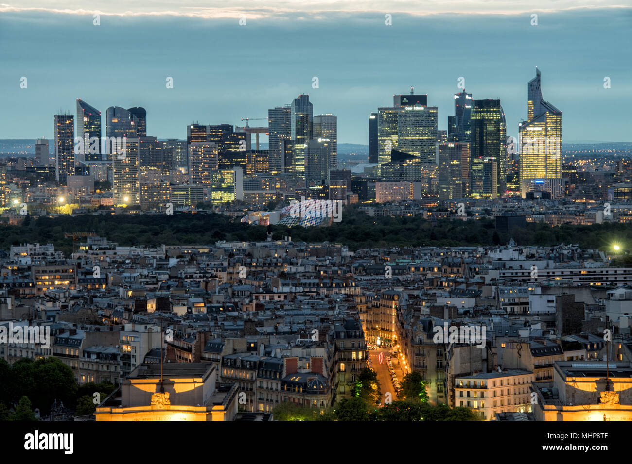 Paris night view cityscape landscape Stock Photo - Alamy
