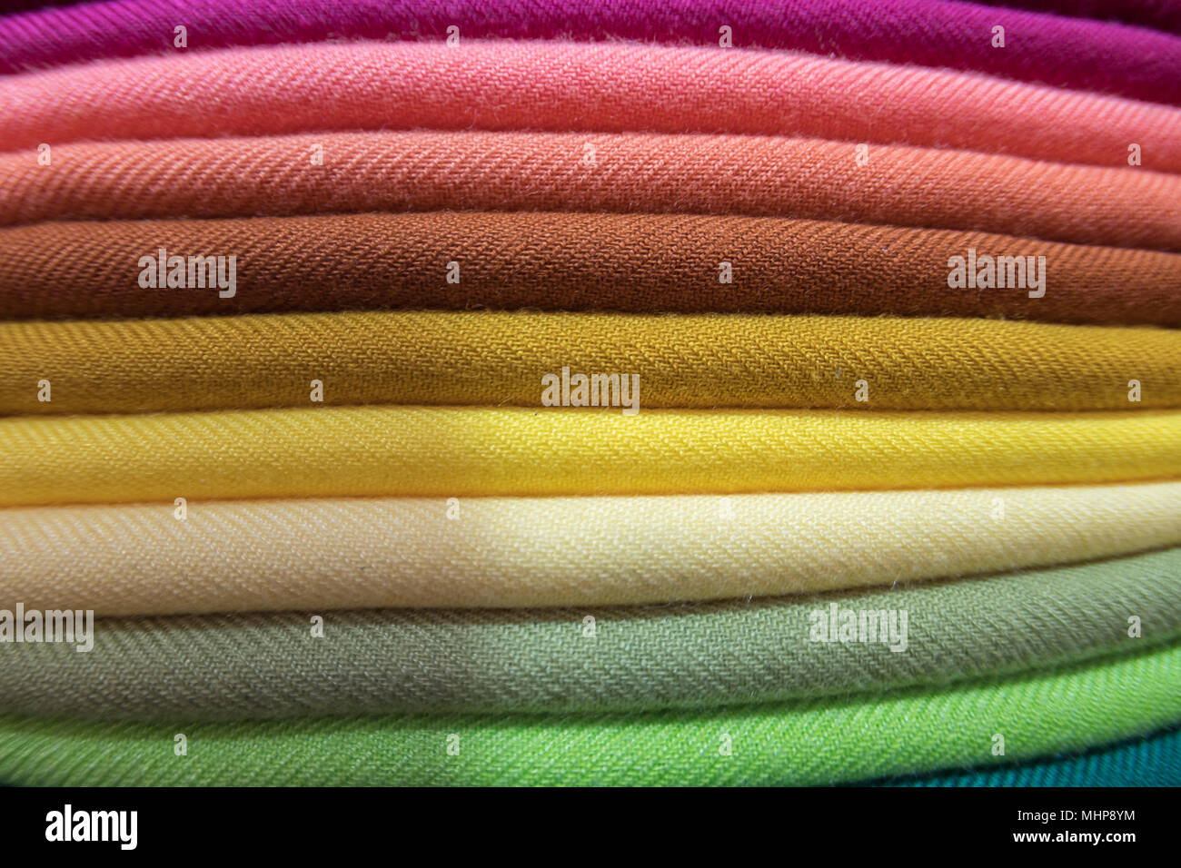 Various different colors silk fabric cloth Stock Photo - Alamy