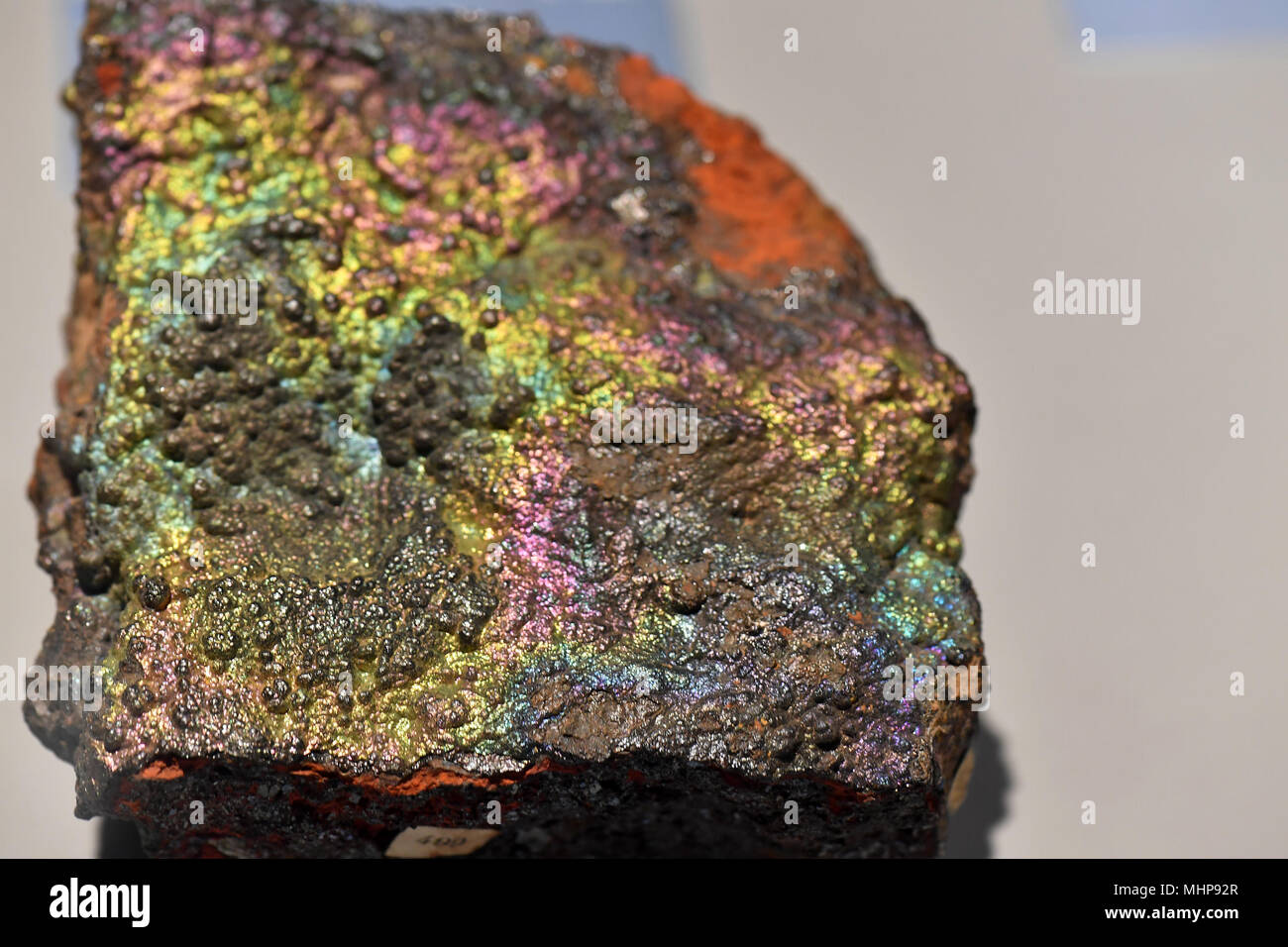 geothite rainbow metallic rock macro Stock Photo - Alamy