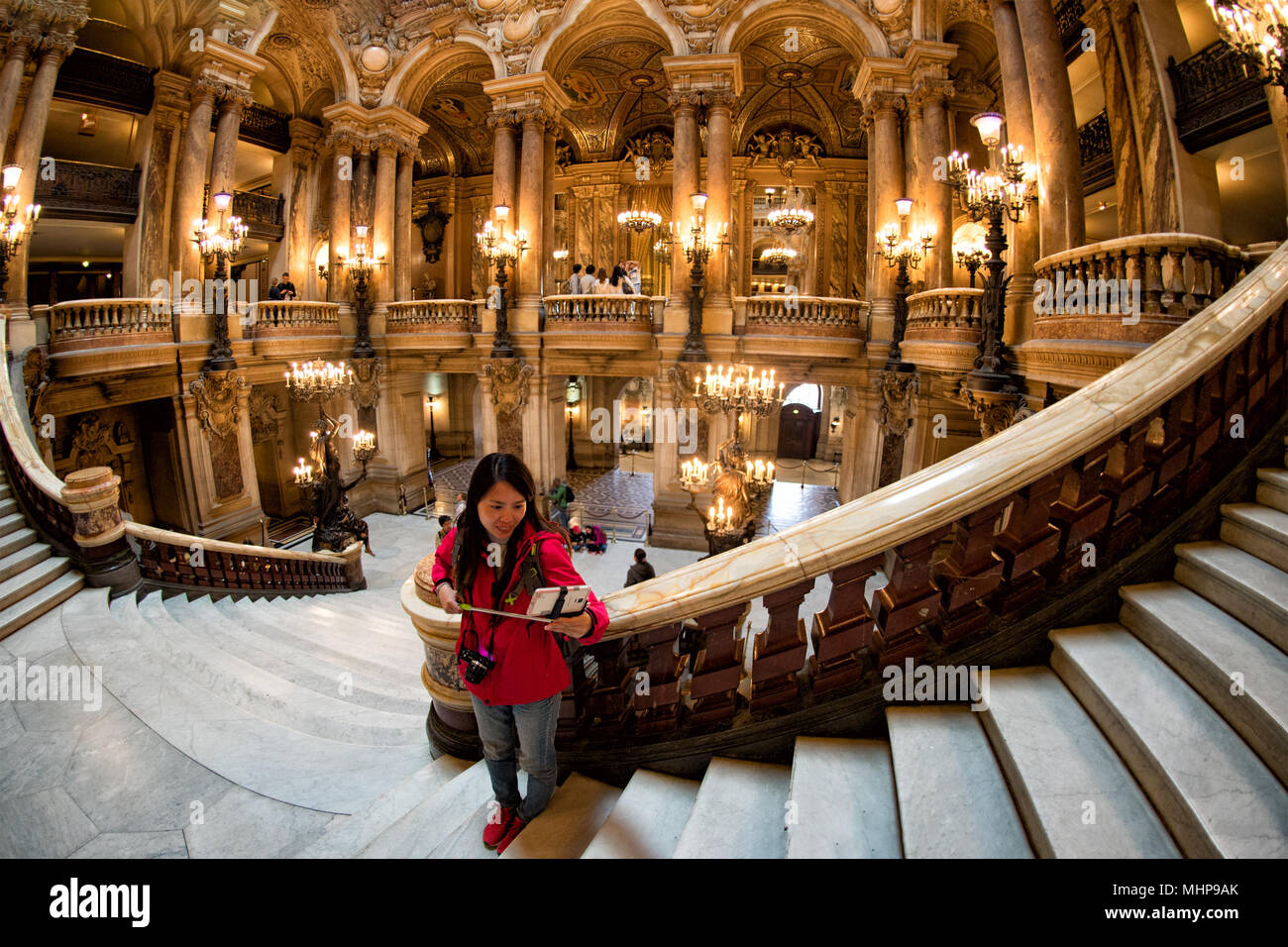 PARIS, FRANCE - MAY 3, 2016: the Paris Opera is the primary opera ...