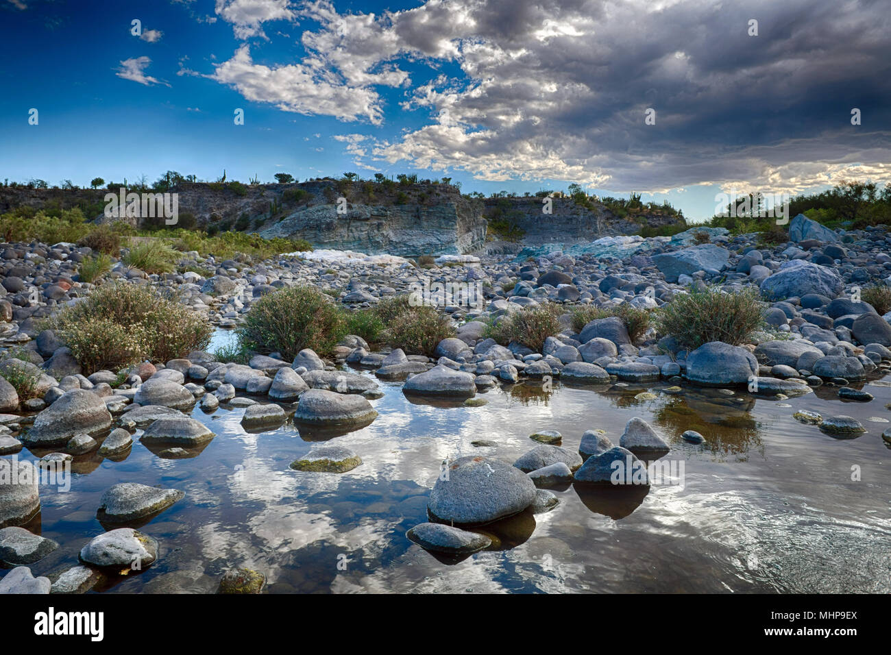 Mexico baja california landscape beautiful colors of a creek panorama ...