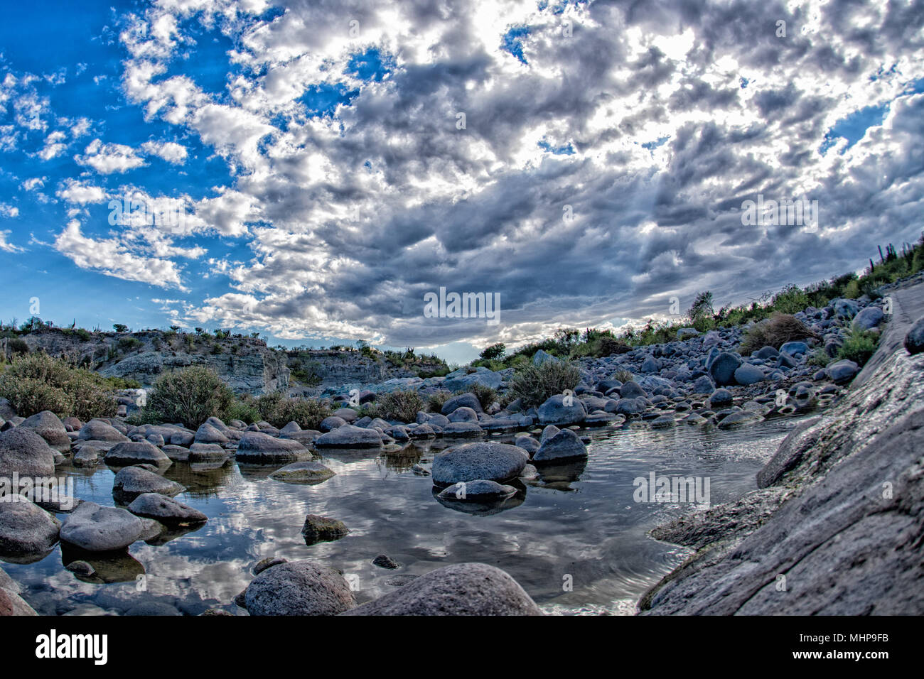 Baja California desert landscape view panorama Stock Photo - Alamy