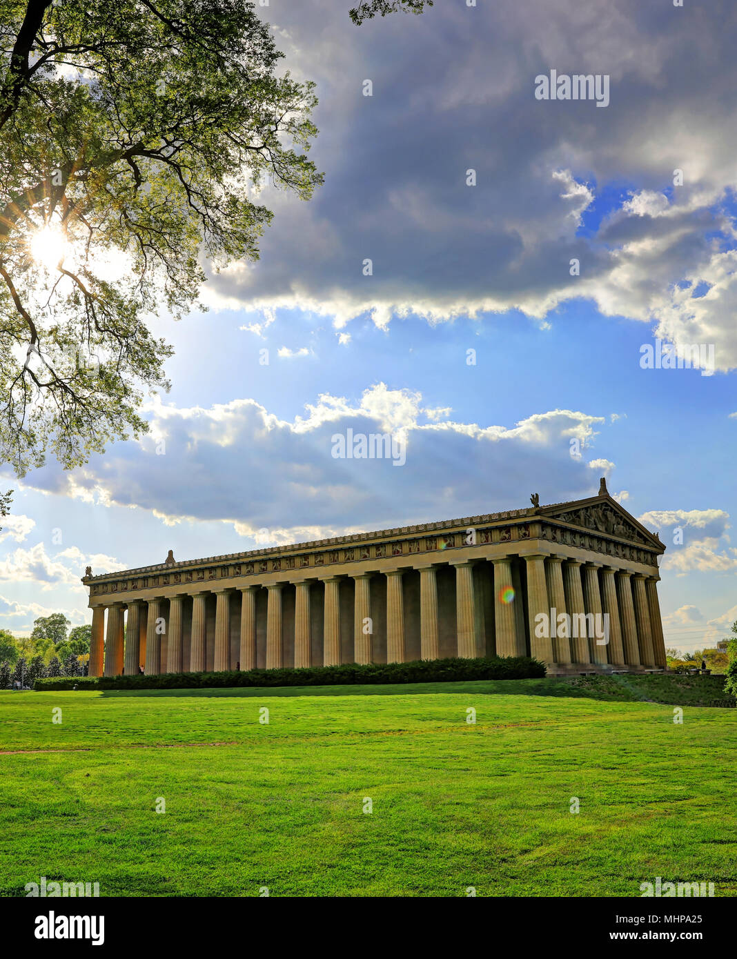 The Parthenon in Nashville, Tennessee is a full scale replica of the original Parthenon in ...