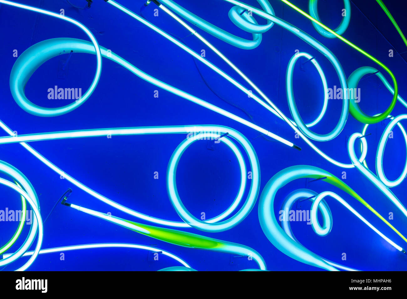 different colors neon tubes soft background texture Stock Photo - Alamy
