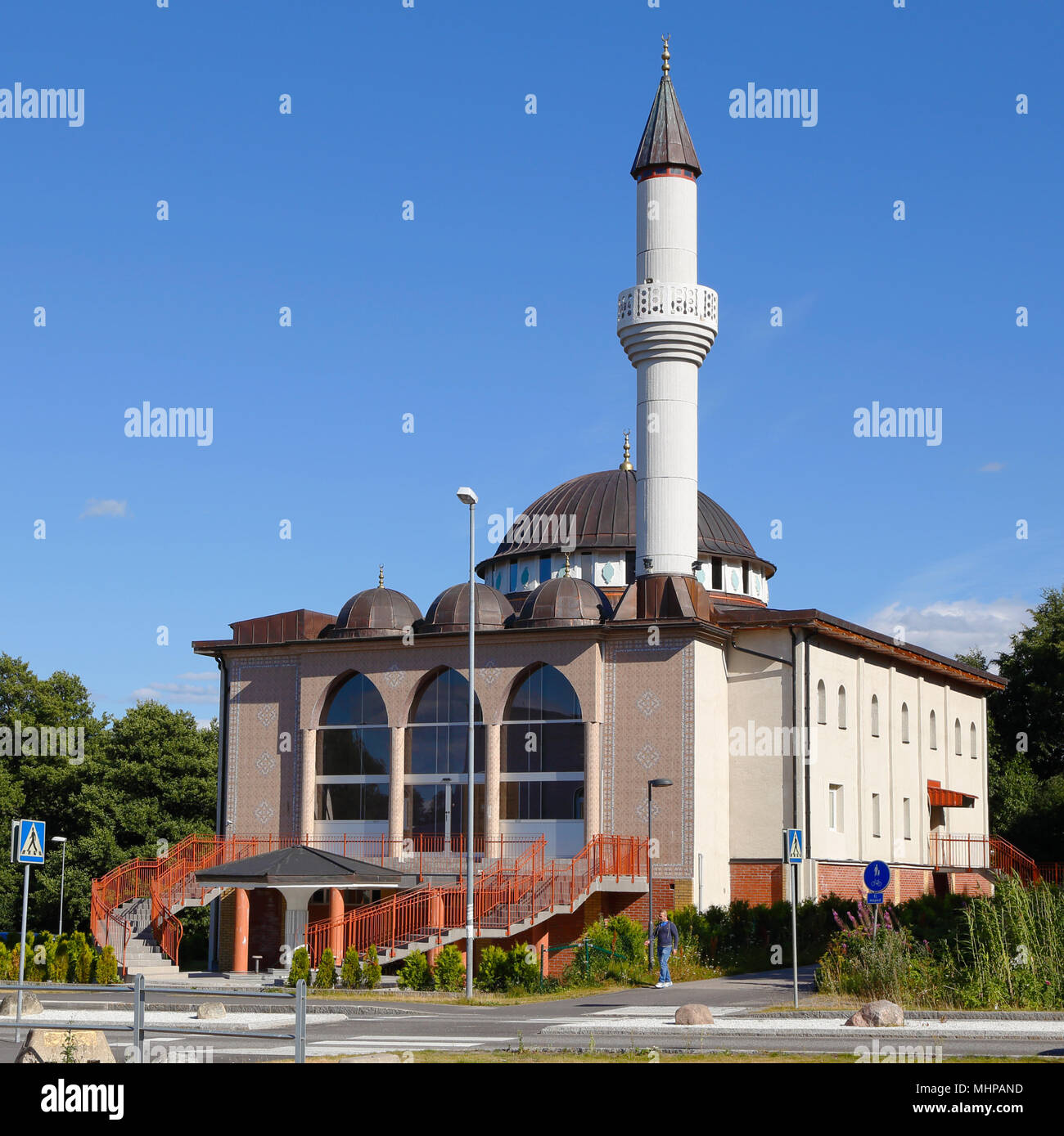 Fittja, Sweden - July 16, 2013: Exterior of the Mosque which was built ...
