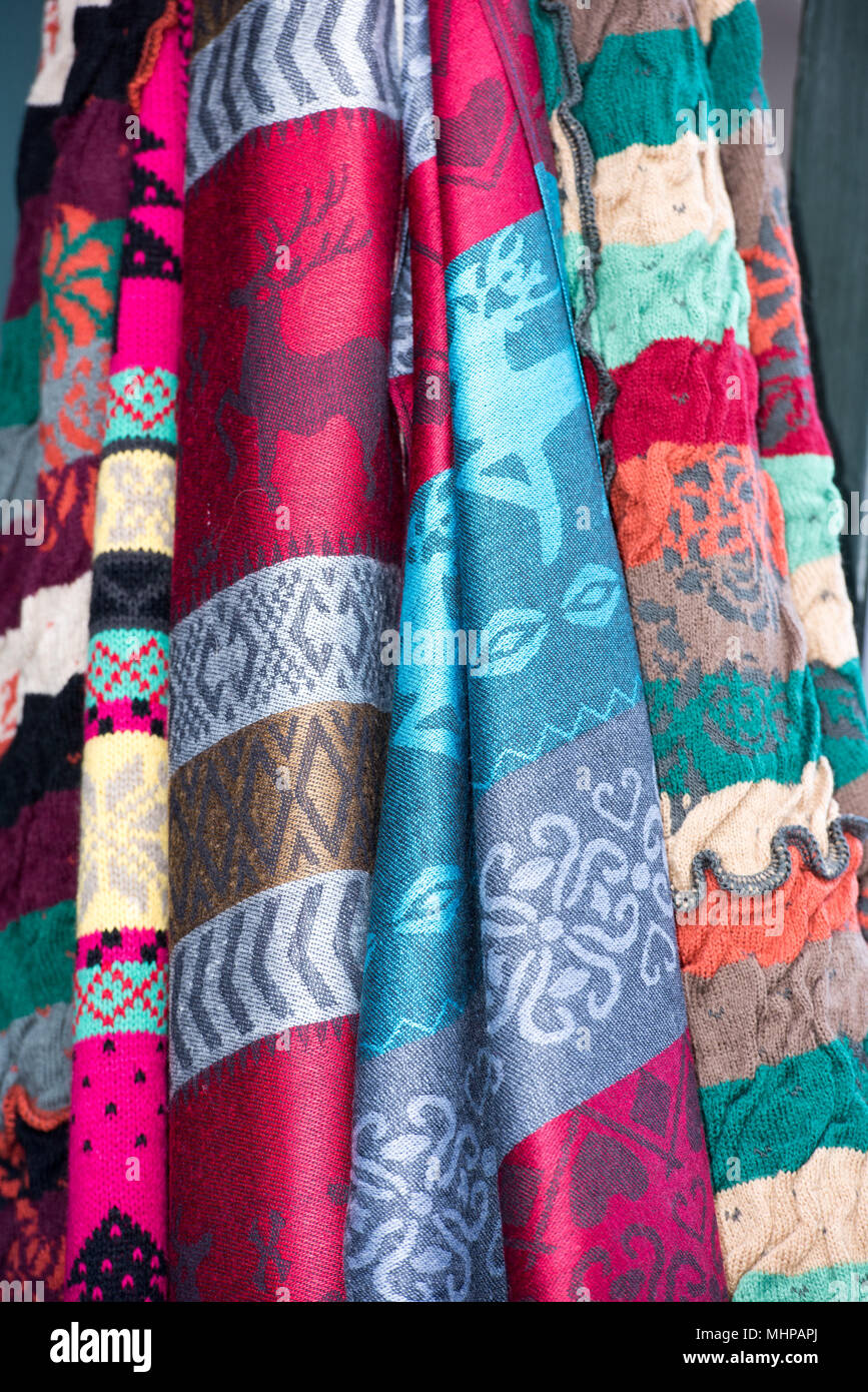 Various different colors silk fabric cloth Stock Photo - Alamy