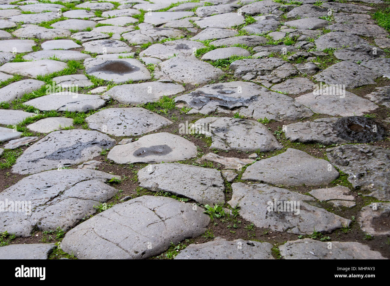 roman stone street close up detail background Stock Photo - Alamy