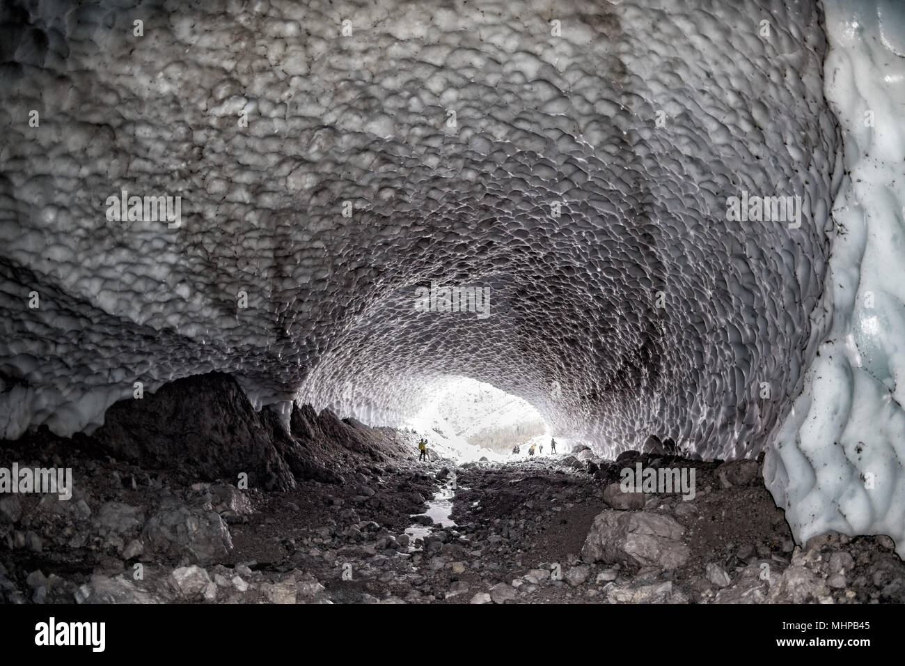 Snow ice cave chapel view in Germany Stock Photo - Alamy