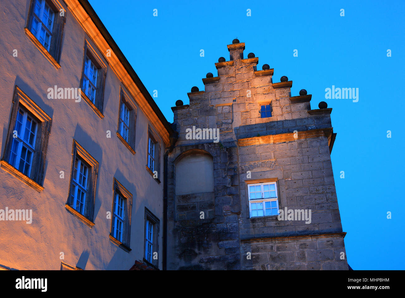 the castle of Rosenberg, Kronach, Upper Frankonia. Bavaria, Germany ...