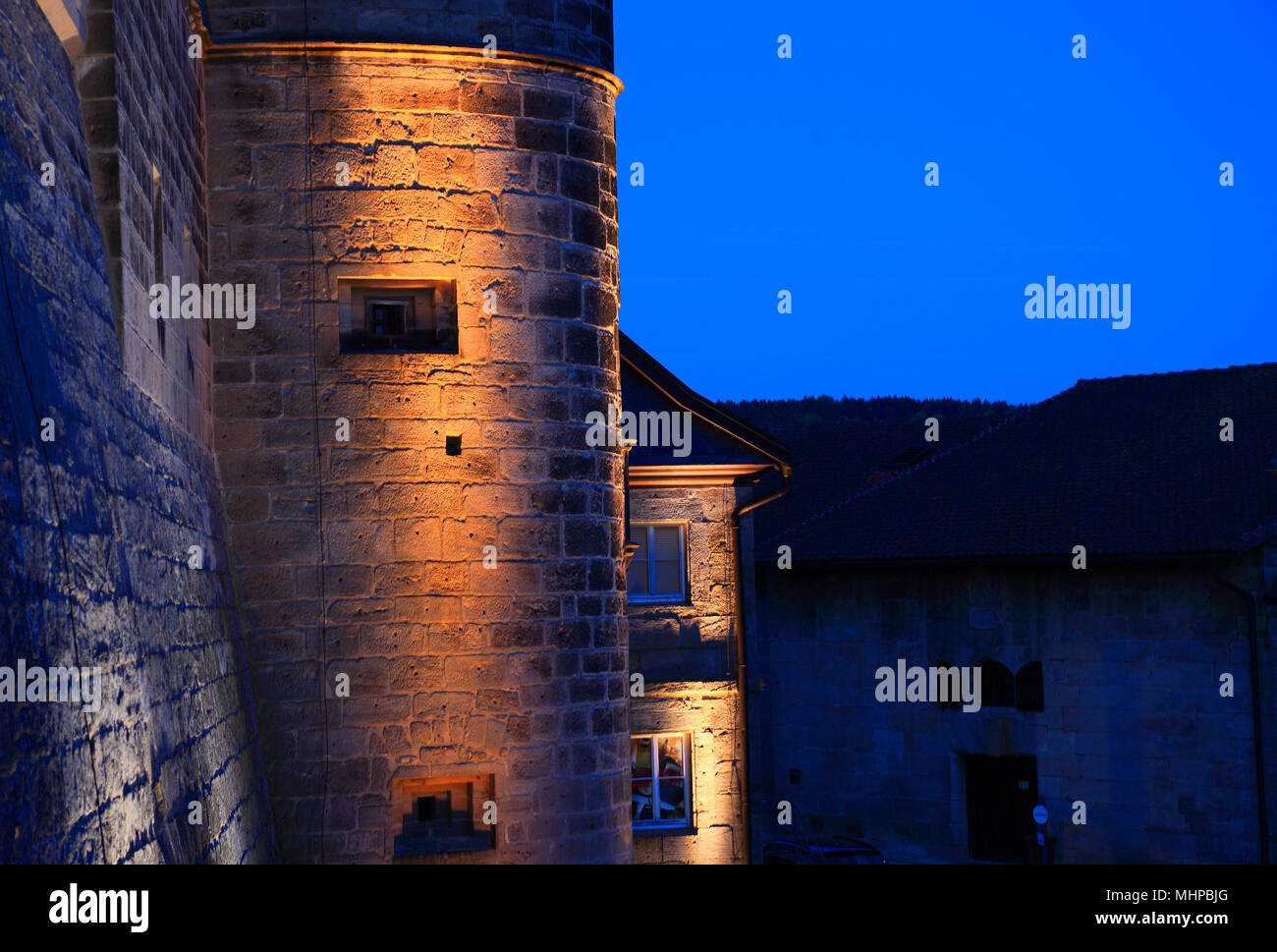 the castle of Rosenberg, Kronach, Upper Frankonia. Bavaria, Germany ...