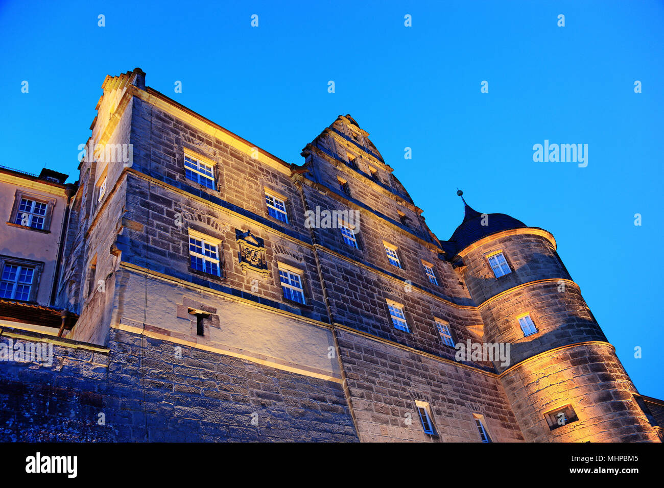 the castle of Rosenberg, Kronach, Upper Frankonia. Bavaria, Germany ...