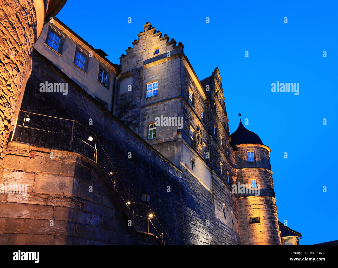 the castle of Rosenberg, Kronach, Upper Frankonia. Bavaria, Germany ...