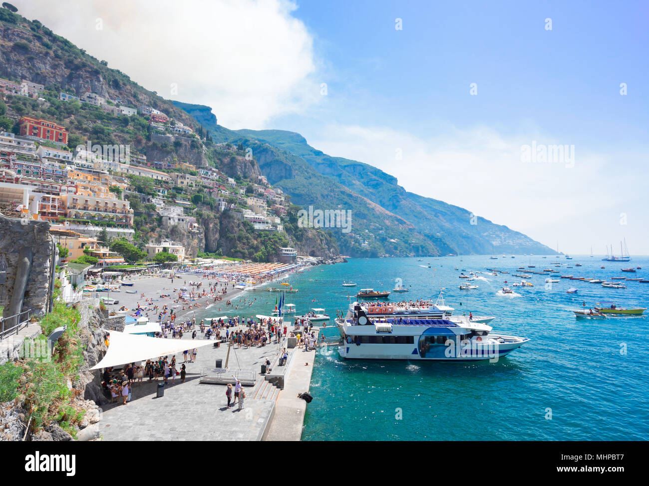 harbour of Positano - famous old italian resort, Italy Stock Photo - Alamy