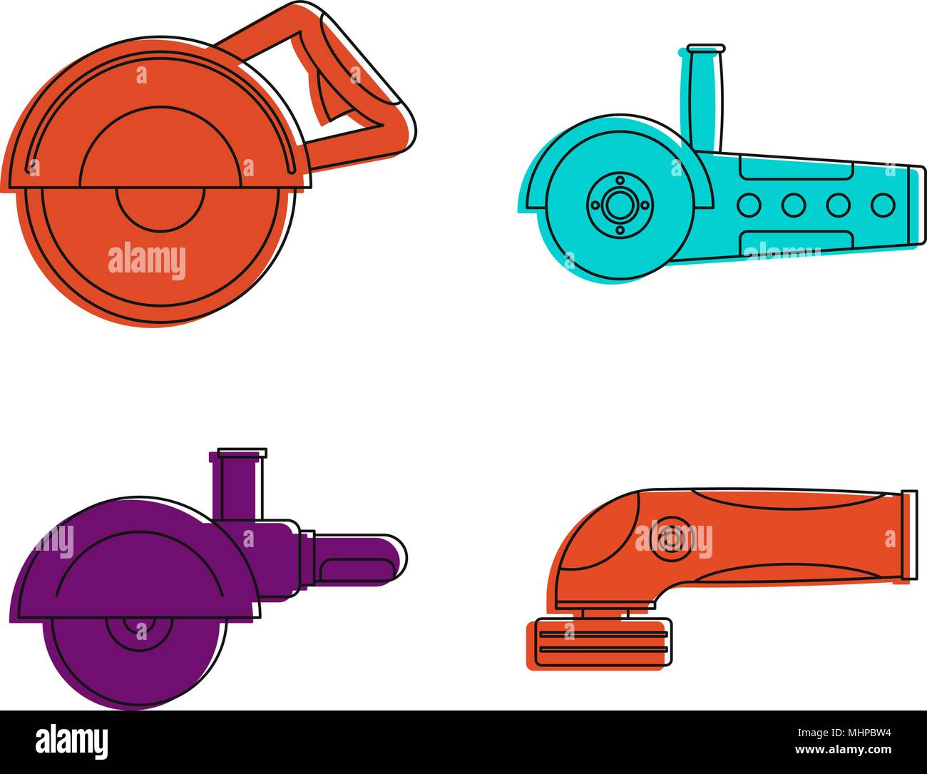 Flex icon set, color outline style Stock Vector Image & Art - Alamy
