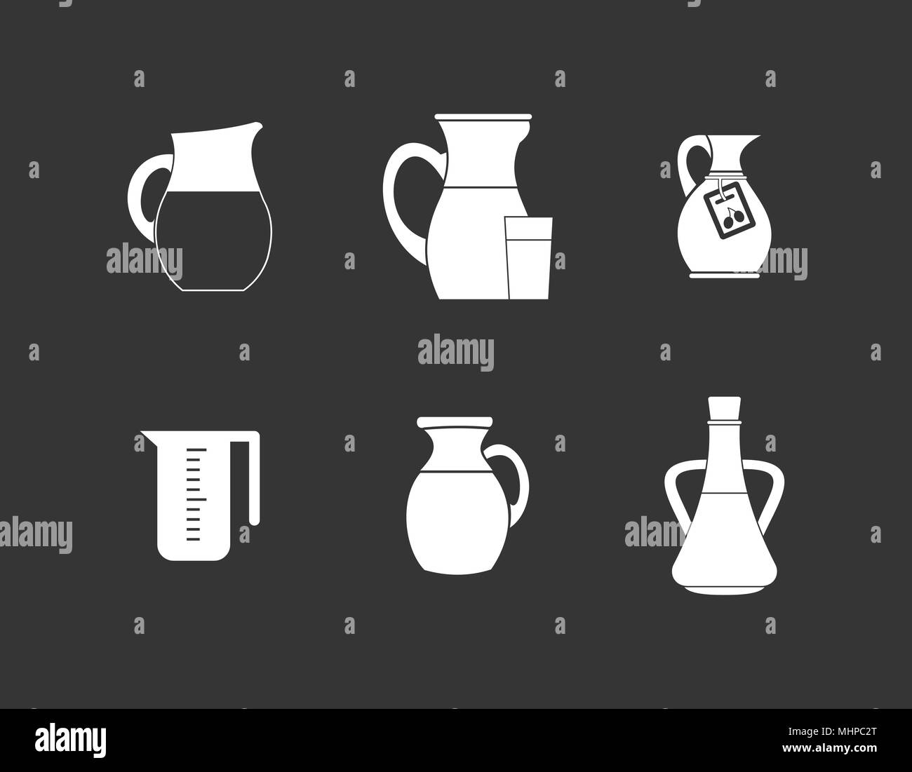 Jug icon set grey vector Stock Vector Image & Art - Alamy