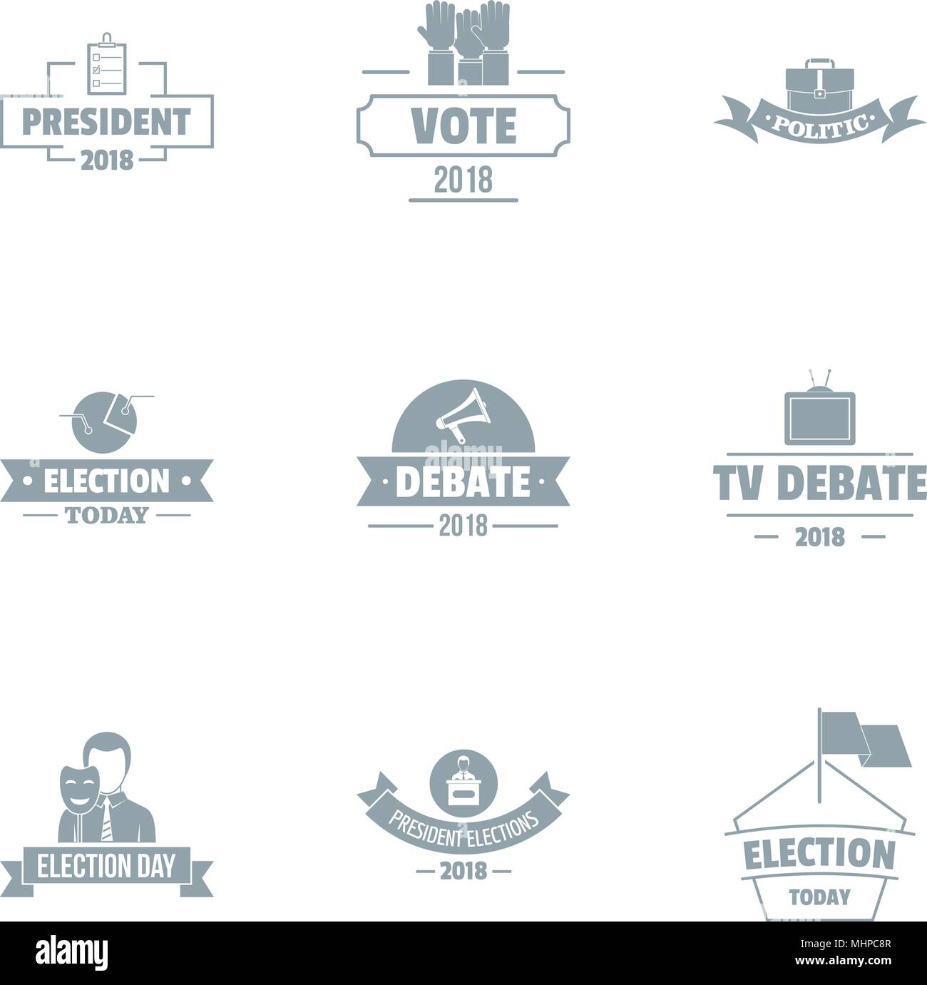 Vote logo set, simple style Stock Vector Image & Art - Alamy