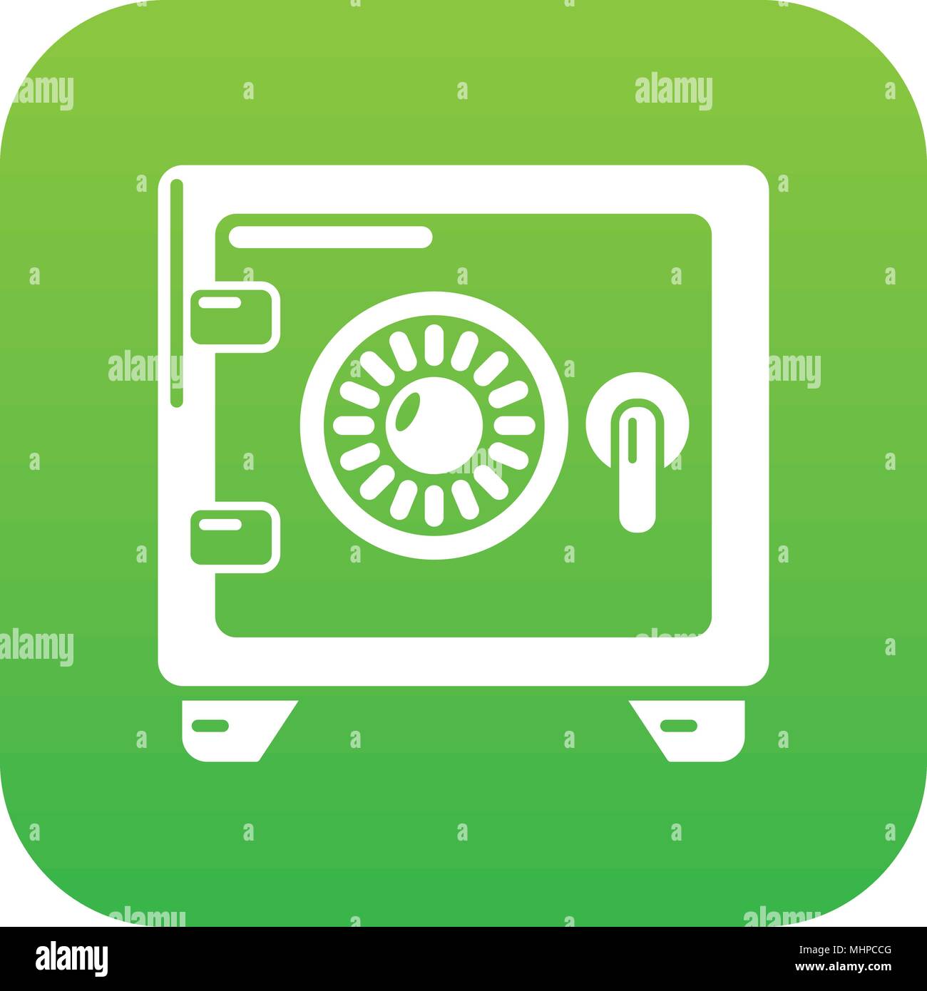 Safe icon green vector Stock Vector Image & Art - Alamy