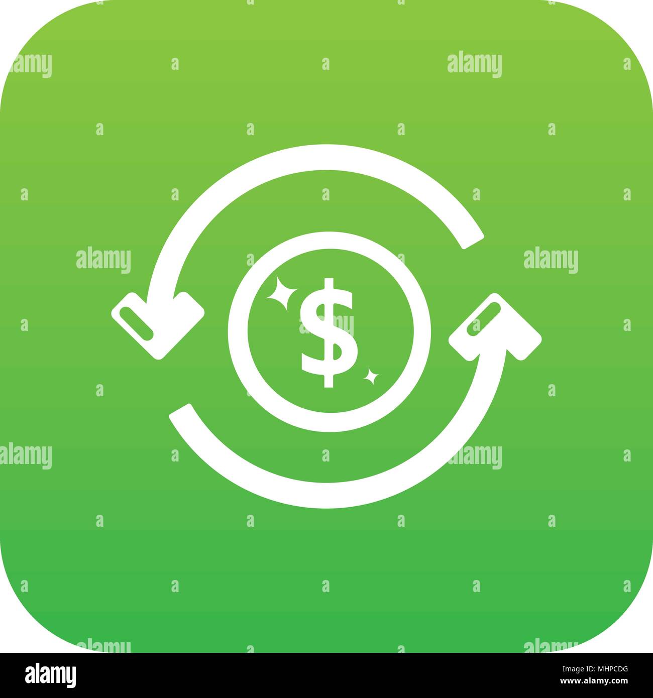 Circulation money icon green vector Stock Vector Image & Art - Alamy
