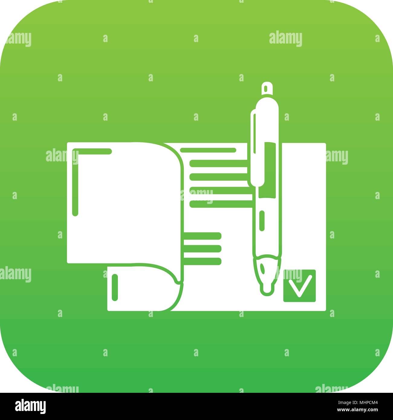 Treaty icon green vector Stock Vector Image & Art - Alamy