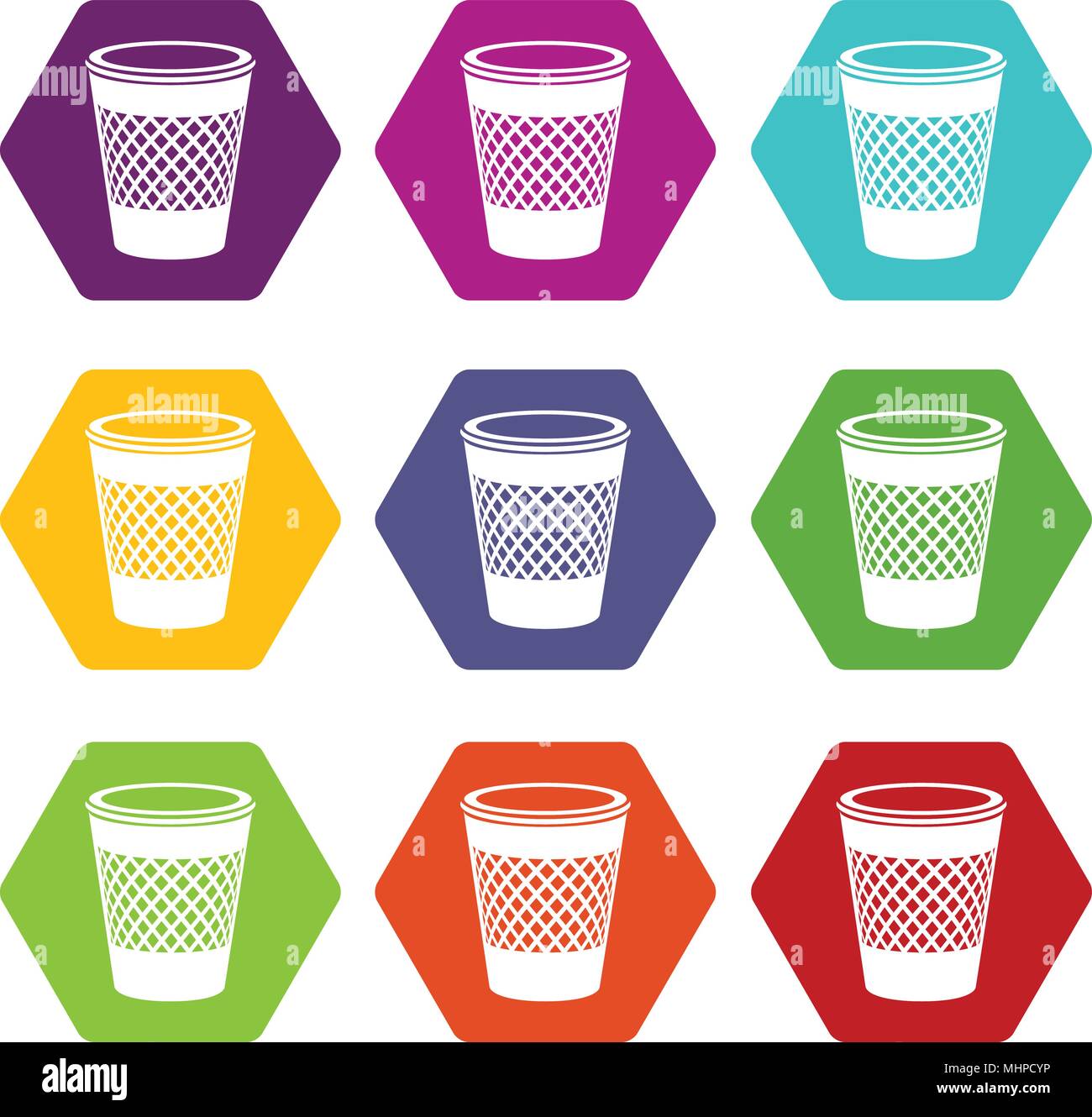 Domestic bin icons set 9 vector Stock Vector Image & Art - Alamy