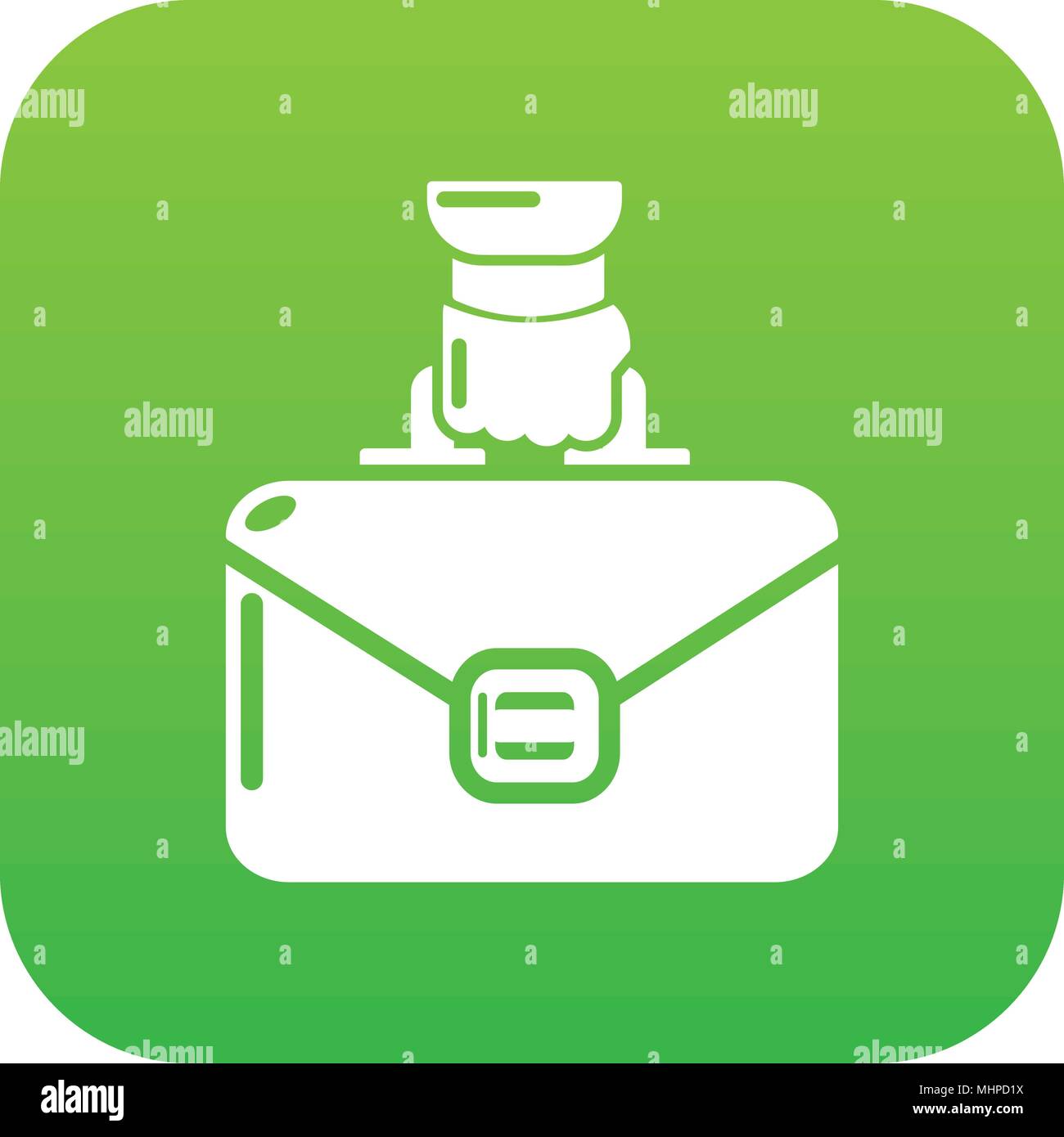 Portfolio icon green vector Stock Vector Image & Art - Alamy