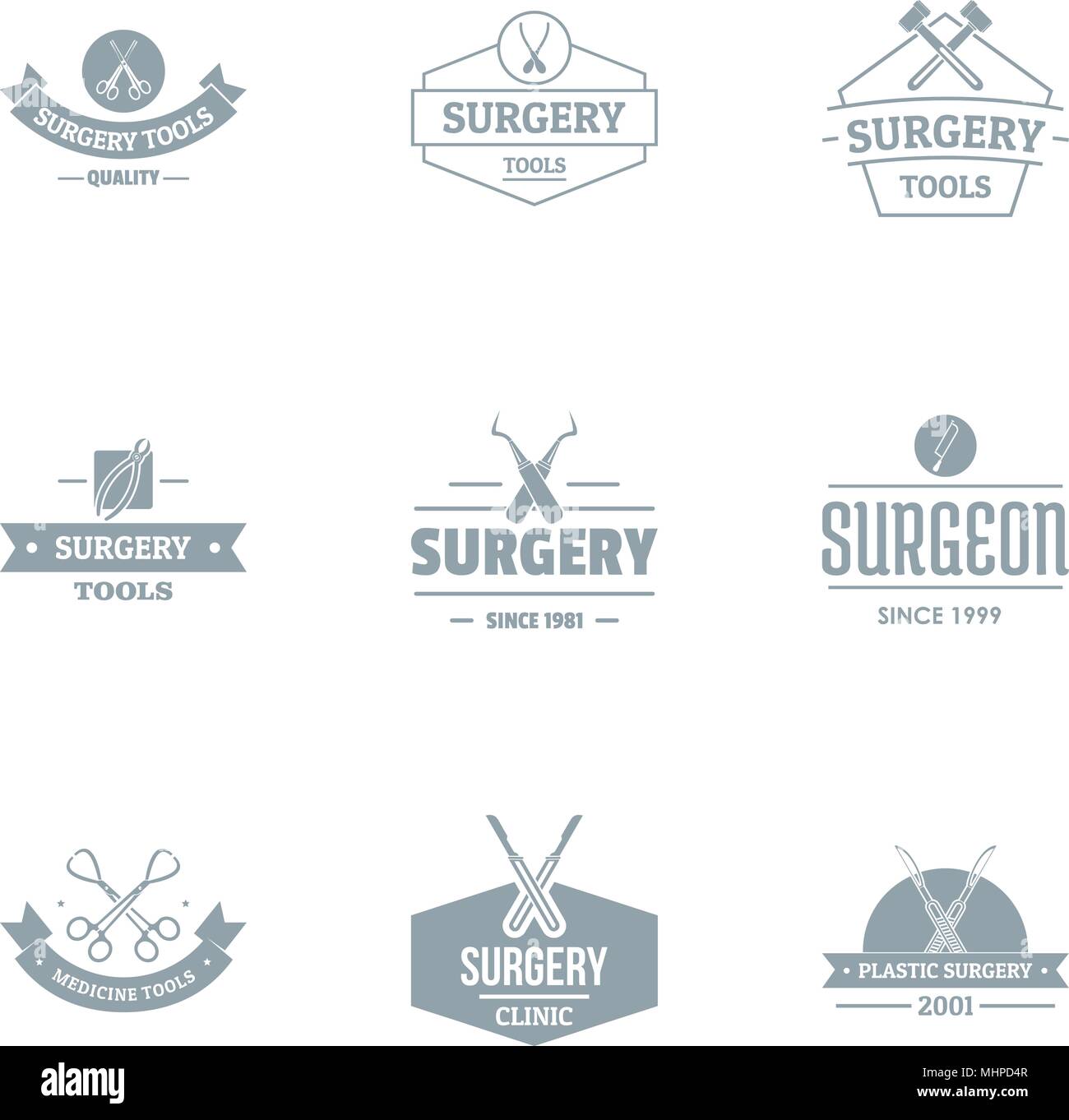 Surgery logo set, simple style Stock Vector Image & Art - Alamy
