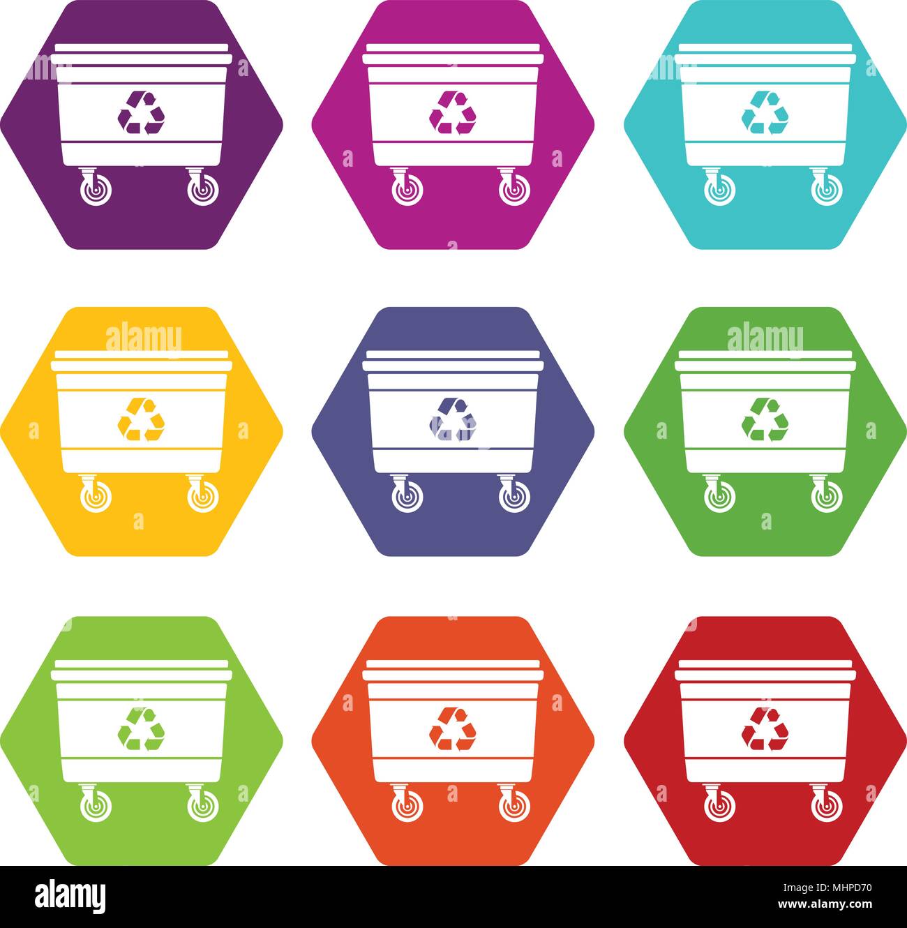 Street waste icons set 9 vector Stock Vector Image & Art - Alamy