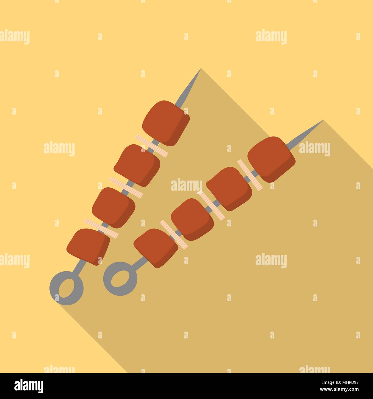 Shashlik icon, flat style Stock Vector Image & Art - Alamy
