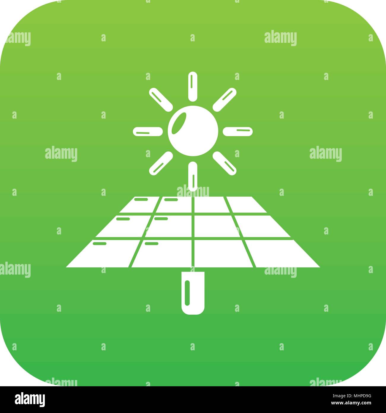 Solar energy icon green vector Stock Vector Image & Art - Alamy