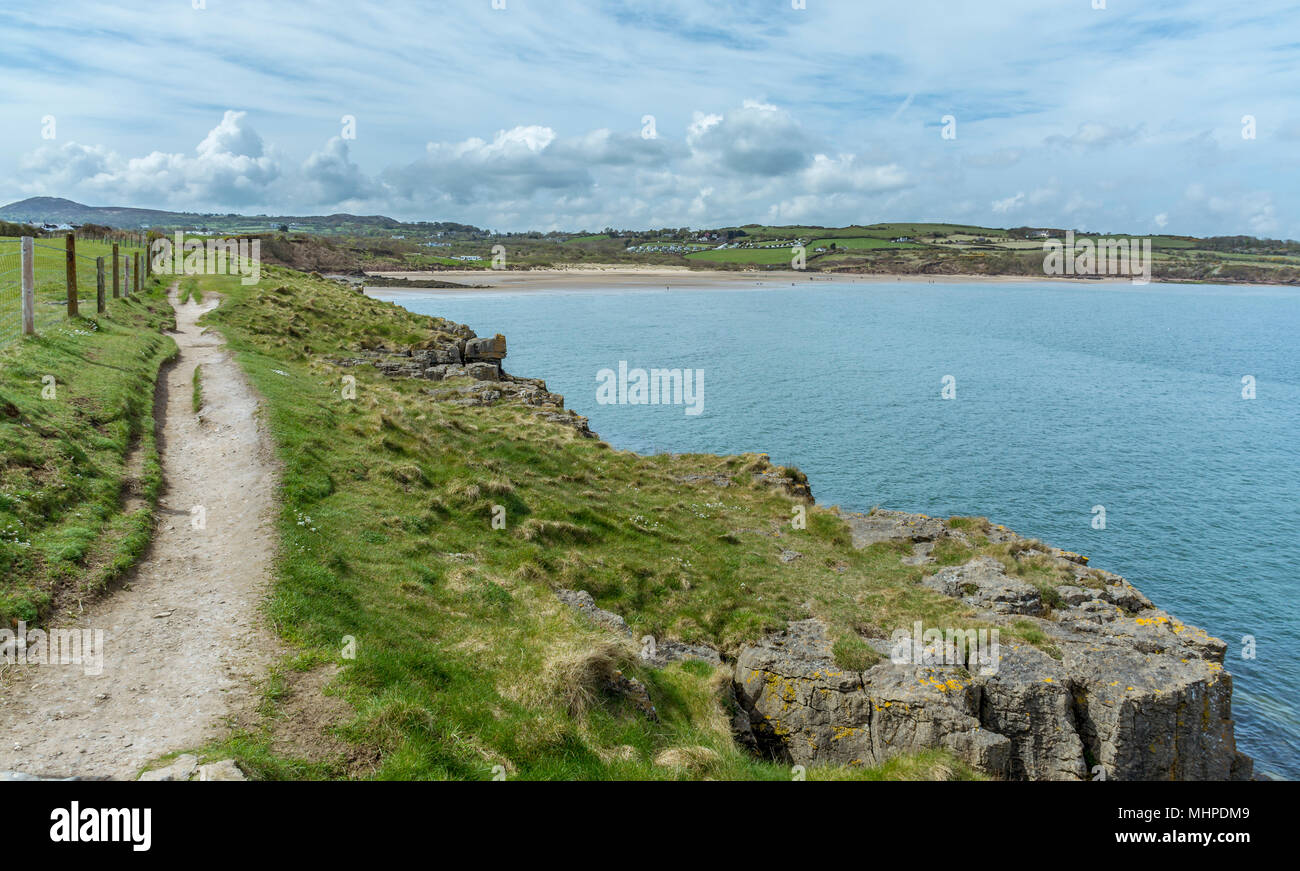 A view of Lligwy beach from the Moelfre to Lligwy coastal path on ...